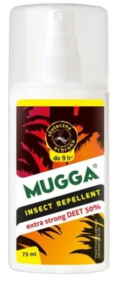MUGGA Spray 50% DEET na komary i kleszcze 75 ml (Mugga 50% Deet Spray ...