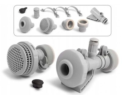 INTEX 25023 Komplet 2x Przyłącze do Basenu 32-38mm - 12556961997 ...