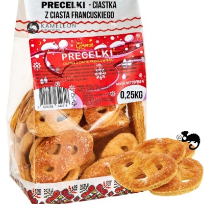 Ciastka z ciasta francuskiego PRECELKI 250g - 10942606205 - oficjalne ...