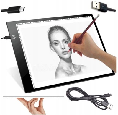 Tablica do Rysowania Deska Kreślarska Kalka A4 LED - 13019223593 ...