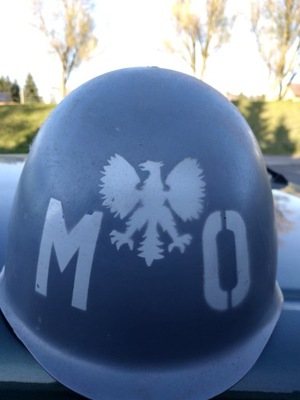 przyłbica milicja hełm zomo ormo milicyjny mo prl - 7197668224 ...