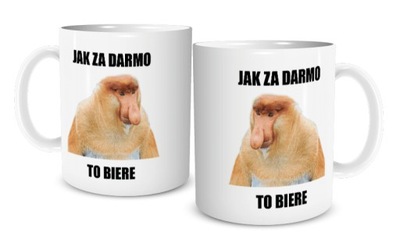 Kubek Janusz NOSACZ - JAK ZA DARMO TO BIERE 13282316887 - Allegro.pl