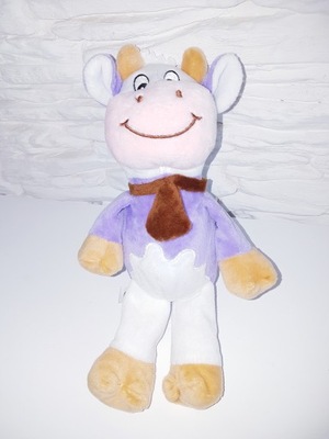 Fioletowa KROWA Milka krówka stojąca maskotka 29cm - 11151779477 ...