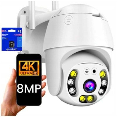 ROTATING OUTDOOR CAMERA 8MPx 4K ULTRA HD IP WiFi 4xZOOM 8MP DETECTION ...