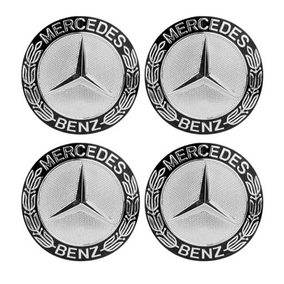 Naklejki emblematy na dekielki Mercedes Benz 65mm - 11721198905 - oficjalne archiwum Allegro
