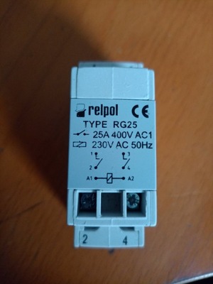 RELPOL Przekaźnik przemysłowy 2Z 25A 230V AC RG25 - 12413198172 ...