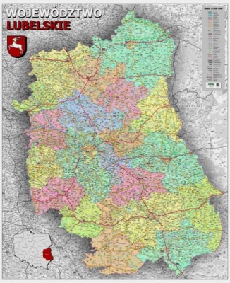 Mapa składana woj. lubuskiego LAM. - 6492666390 - oficjalne archiwum ...