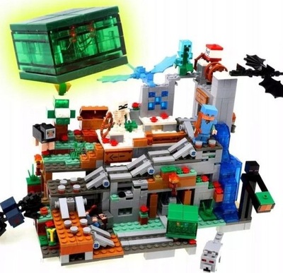 Górska Jaskinia 760el Minecraft LED+2 KLOCKI LEGO - 12916900304 ...