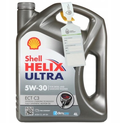 Olej Shell Helix Ultra ECT C3 5W-30 (4L) 550050441 za 144,53 zł z ...