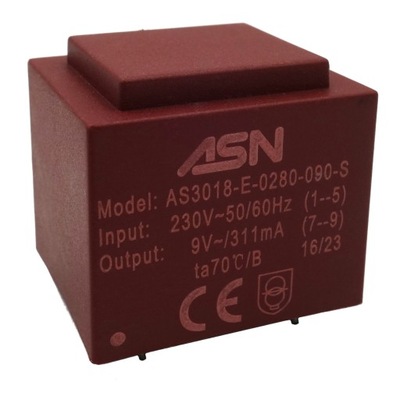 Transformator zalewany trafo 7,5V 2VA 2W (6V - 9V) - 11611656632 - oficjalne archiwum Allegro