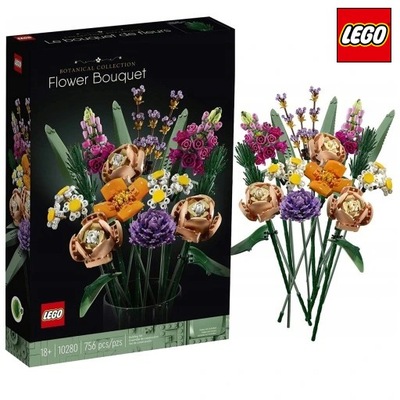 LEGO CREATOR EXPERT BUKIET KWIATÓW WAZON PREZENT - 12706851310 ...