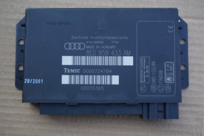 AUDI A4 B6 B7 MODUŁ KOMFORTU STEROWNIK 8E0959433AM - 13196855138 ...