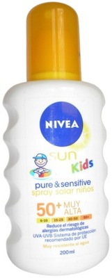 NIVEA SUN KIDS SPRAY BALSAM DO OPALANIA 50+ 200ML - 17589006533 - oficjalne archiwum Allegro