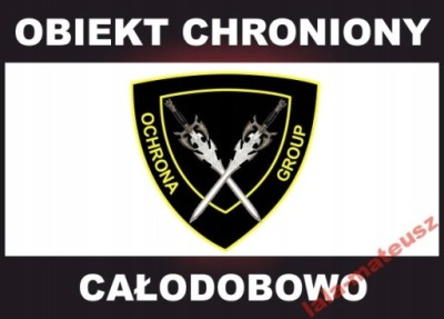 Tablica OBIEKT CHRONIONY tabliczka znak ochrona - 7298850804 ...