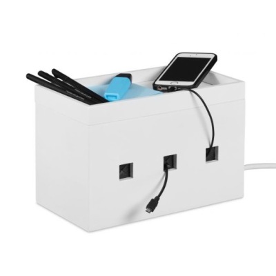 ORGANIZER POJEMNIK PUDEŁKO BOX NA KABLE BAMBUSOWY - 13157069753 ...