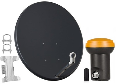 ANTENA SATELITARNA CZASZA TALERZ 80cm ZESTAW KONWERTER TWIN UCHWYT KABEL 4K - Sklep, Opinie ...