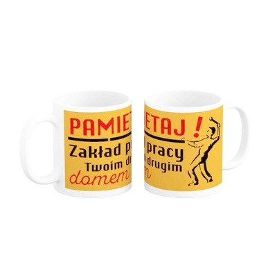 Kubek TABLICA PRL ZAKŁAD PRACY DRUGI DOM PREZENT - 11333107445 - oficjalne archiwum Allegro