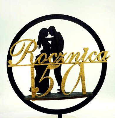 TOPPER NA TORT, ROCZNICA ŚLUBU 5,10, 15, 20, 25,30 - 11477873359 - oficjalne archiwum Allegro