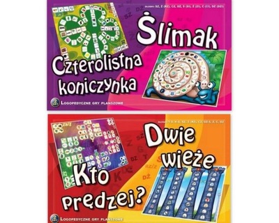 LOGOPEDYCZNE GRY PLANSZOWE logopedia poprawna mowa - 8176301864 - oficjalne archiwum Allegro