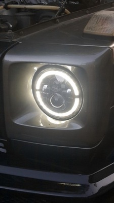 MERCEDES G KLASA W463 W461 LAMPY PRZÓD LED BLACK - 13194646611 ...