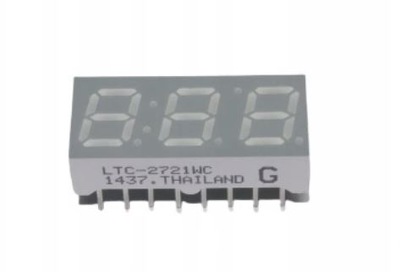 WYŚWIETLACZ 7-SEGMENTOWY LED CZERWONY DUŻY ZNAK - 7388464454 ...