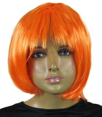 PERUKA RUDA RUDE WŁOSY PÓŁDŁUGIE PROSTE - 6853470558 - oficjalne ...