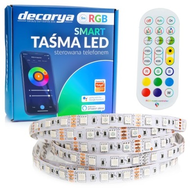 Taśma LED RGB z Pilotem i Sterownikiem Wi-Fi 5m - 13121923274 ...