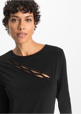 BODYFLIRT CZARNA SUKIENKA Z CYRKONIAMI 42 XL - 13689371339 - oficjalne ...