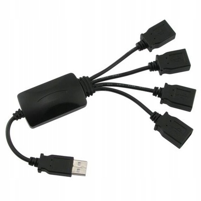 Rozdzielacz USB x 4 porty z kablem ROZGAŁĘŹNIK - 12944068454 ...