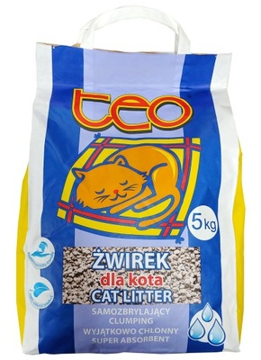 ŻWIREK BENTONITOWY DLA KOTA TEO 5KG - 12357222913 - oficjalne archiwum Allegro