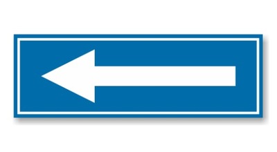 Naklejka OP-36 - STRZAŁKA W LEWO - 11842811905 - oficjalne archiwum Allegro