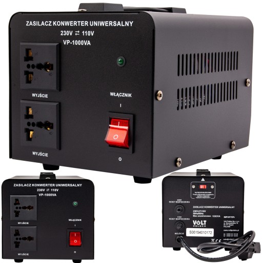 ZASILACZ KONWERTER TRANSFORMATOR 230V / 110V USA 1 - Sklep, Opinie, Cena w Allegro