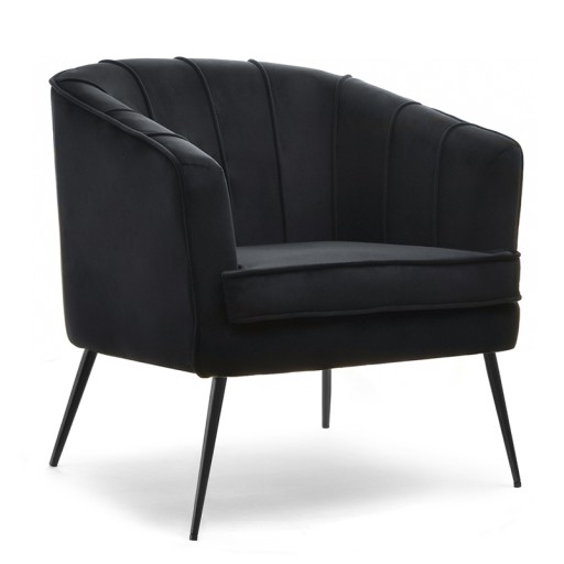 ELEGANCKI FOTEL DO MODNEGO SALONU ESTEL CZARNY (5907698617198) • Cena ...