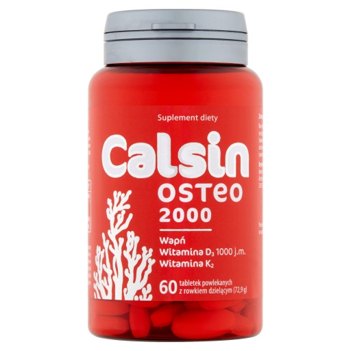 Calsin Osteo 2000 Wapń Witamina D3 K2 60 tabletek (5902020661283 ...
