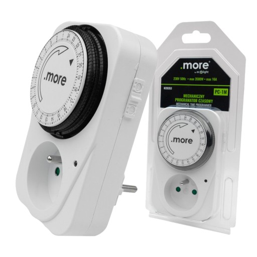 PROGRAMATOR CZASOWY DO GNIAZDKA MECHANICZNY ANALOGOWY MORE 24-GODZINNY ...