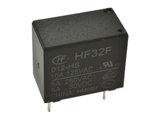 Przekaźnik Hongfa HF32F-012-HS do druku PCB 1 styk zwierny 12V DC JZC32F - Sklep, Opinie, Cena w ...