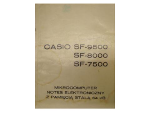 Casio SF -9500.SF-8000. SF-7500 Instrukcja Obsługi Praca zbiorowa ...