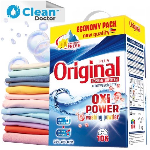 Proszek do Prania Kolorów ORIGINAL Plus Active Power 8kg 106 Prań ...