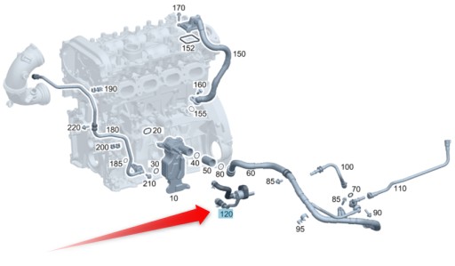 PRZEWÓD ODPOWIETRZAJĄCY MERCEDES OM274 A2740187201 za 420,70 zł z ...