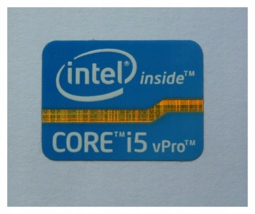 Naklejka Intel CORE i5 vPro inside 21 x 16 mm 042e w Korfantów - Sklep ...