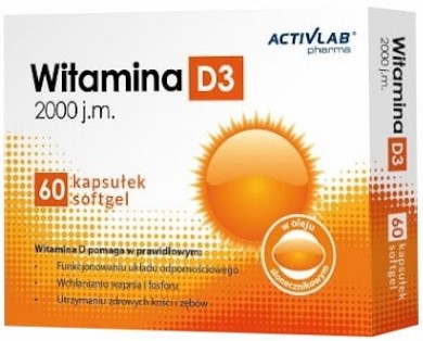 Activlab Pharma Witamina D3 2000j.m. 60 kapsułek (5903260902433) • Cena, Opinie • Odporność ...