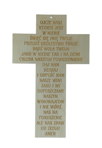 Krzyż drewniany sklejka modlitwa Ojcze Nasz 10832266147 - Allegro.pl Krzyż drewniany sklejka modlitwa Ojcze Nasz 10832266147 - Allegro.pl