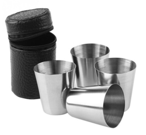 KIELISZKI TURYSTYCZNE METALOWE STALOWE NIERDZEWNE (5903815480874) • Cena, Opinie • Kieliszki i ...