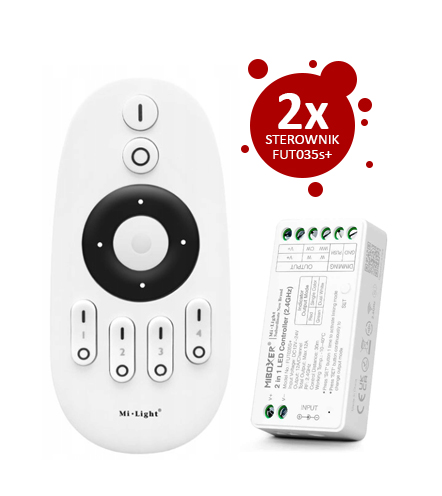 Pilot Mi-Light czterostrefowy z funkcją regulacji CCT biały ...