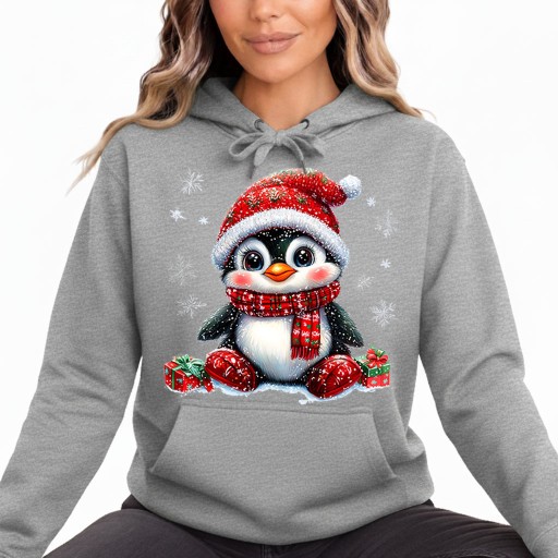 NŐI KARÁCSONYI PULÓVER PINGVIN AJÁNDÉKOK MIKULÁS KARÁCSONY MESE L za ...