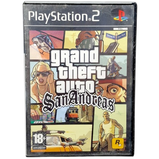 GTA Grand Theft Auto San Andreas na PlayStation 2 (PS2) pudełkowa ...