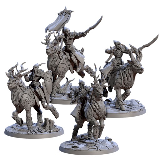 Goldhorn Cervid Riders - x1 Figurka RPG DnD D&D Pathfinder - Stan: Nowy ...