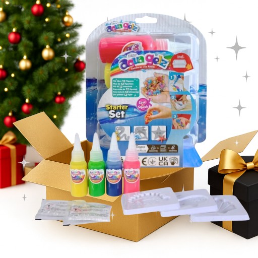 KREATÍV KEZDŐ KÉSZLET AQUA GELZ SZETT ZSELÉ FIGURÁK NYÁKÁS ZSELÉ DIY ...