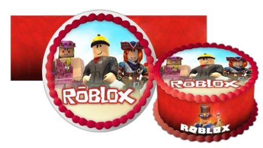 ZESTAW OPŁATEK NA TORT ROBLOX + 2 BOKI + NAPIS (5905658600945) • Cena ...