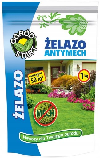 NAWÓZ DO TRAWNIKA TRAWY ANTYMECH Z WYSOKĄ ZAWARTOŚCIĄ ŻELAZA 50M2 1KG (JESIENNY WIOSENNY Z ...